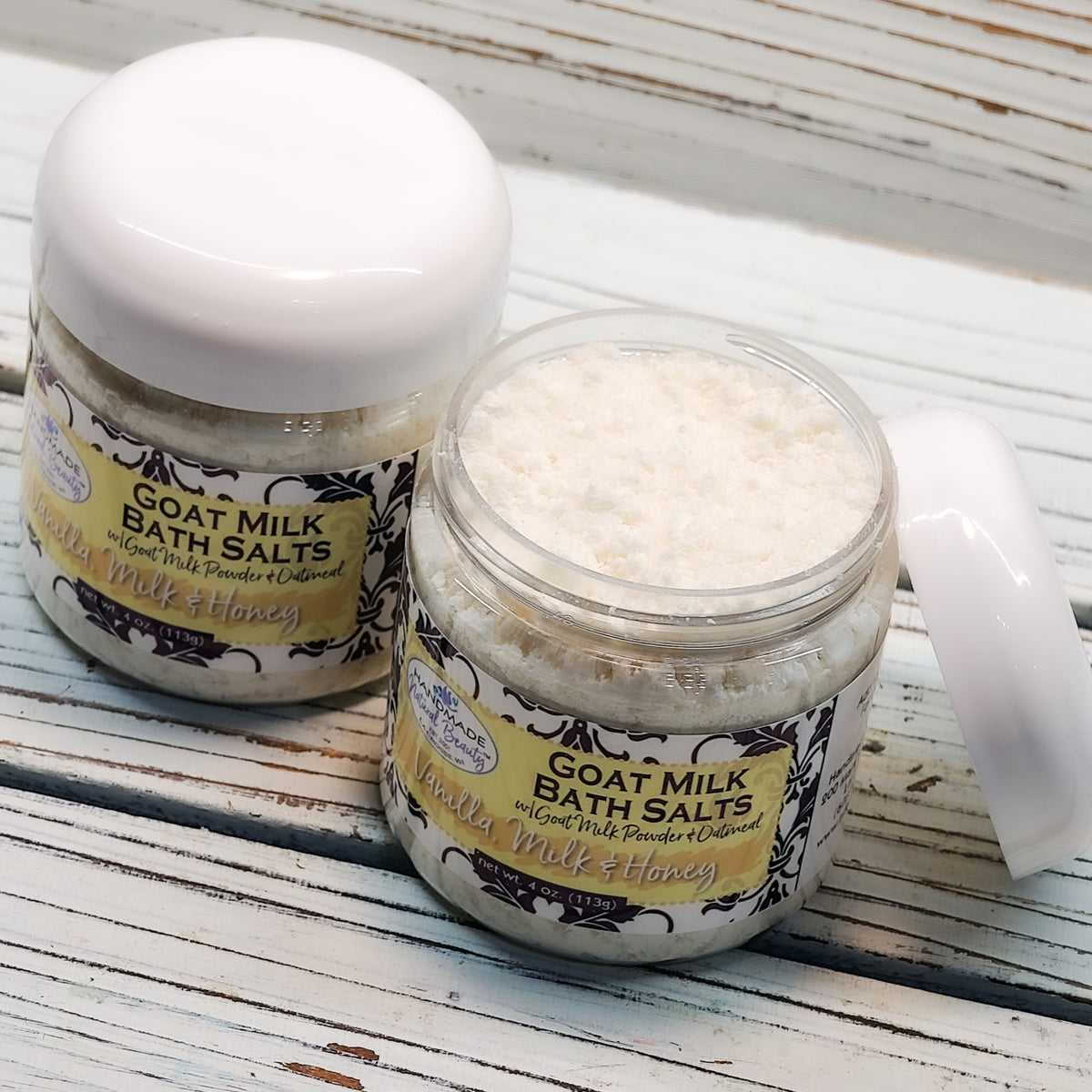Goat Milk Bath Salts, Vanilla, Milk & Honey — Handmade Natural Beauty